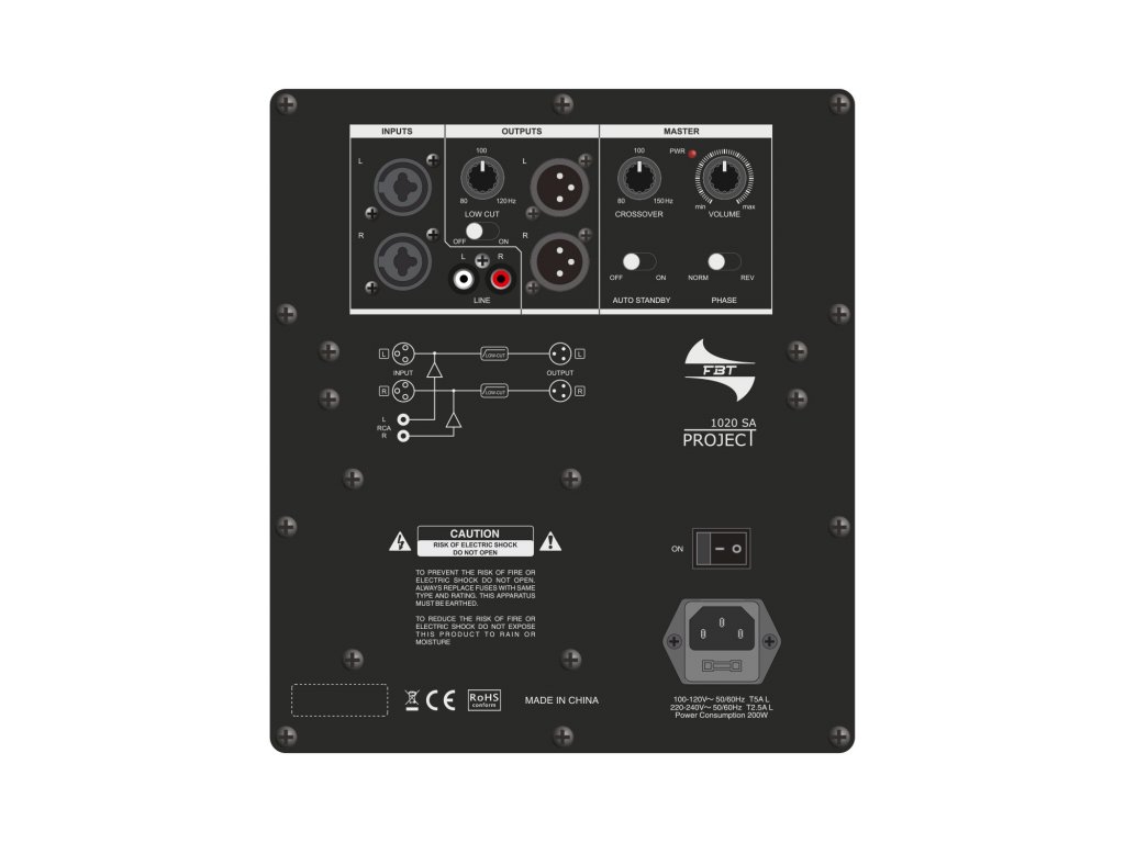 FBT PROJECT SUB 1020SA - aktívny štúdiový subwoofer | Proeling s.r.o.